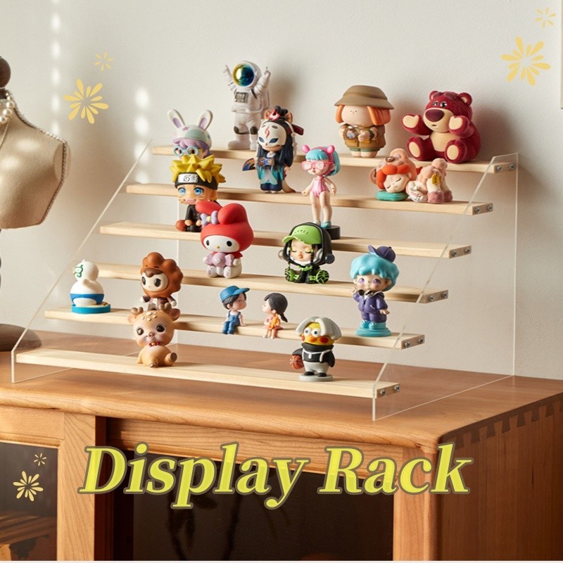 Jual Transparan Stairs Display Acrylic Display Rack Large Capacit ...