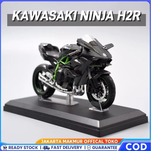 Jual 1:12 miniatur model sepeda motor Kawasaki H2R Diecast Motor Hadiah ...