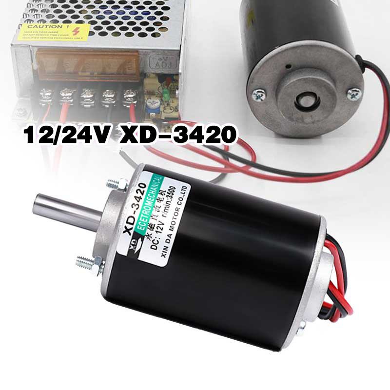 Jual Dinamo Motor DC 12V/24V XD-3420 30W High Speed Motor Regular ...