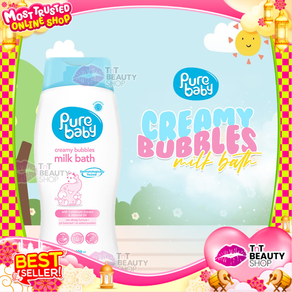 Jual Pure Baby Creamy Bubbles Milk Bath 200 ml - Sabun Mandi Cair Bayi ...