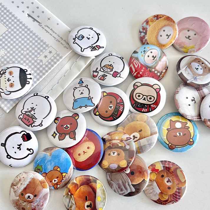 Jual [HARU] 6pcs Rilakkuma & White Bear Series Mini Pin Juminocore Vibe ...