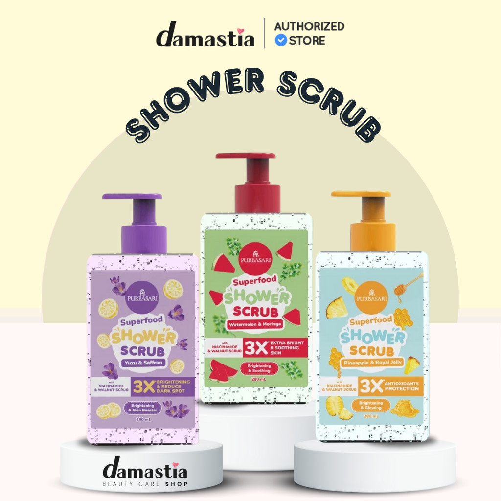 Jual Purbasari Superfood Shower Scrub 280ml Series Sabun Mandi Cair ...