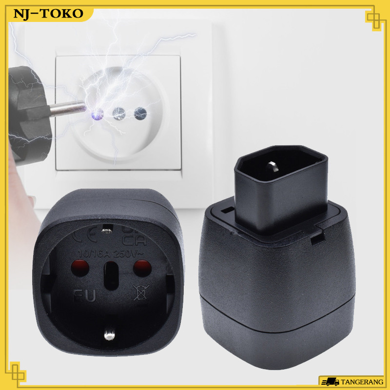 Jual 110V-250V Adapter Colokan C14 Converter Colokan Adaptor Stop ...
