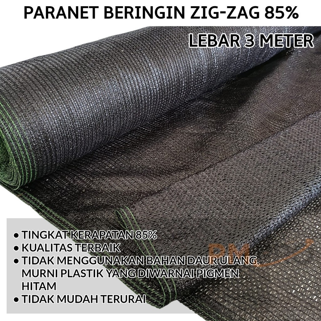Jual Jaring Paranet 85% Tebal Beringin Zigzag Eceran Lebar 3 Meter Buat ...