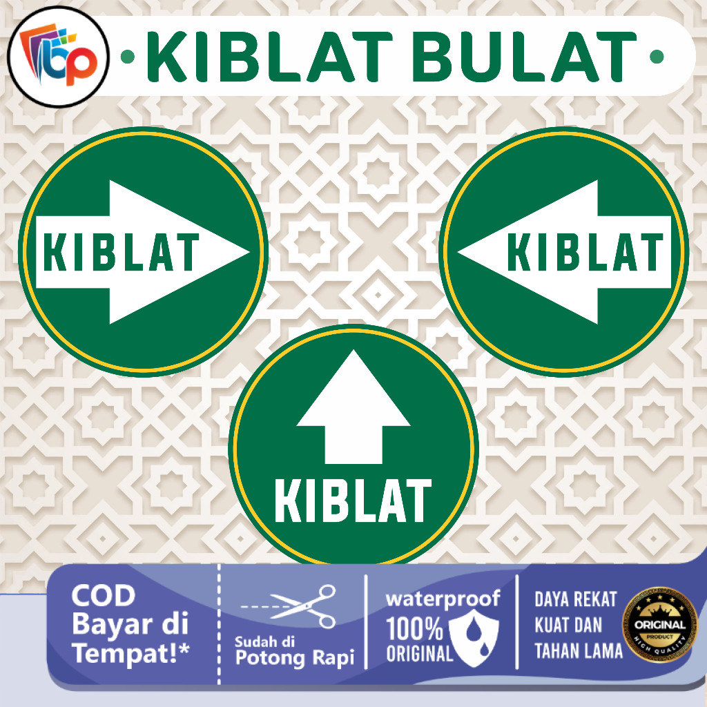 Jual Stiker Petunjuk KIBLAT Arah Sholat Sticker Kiblat | Shopee Indonesia