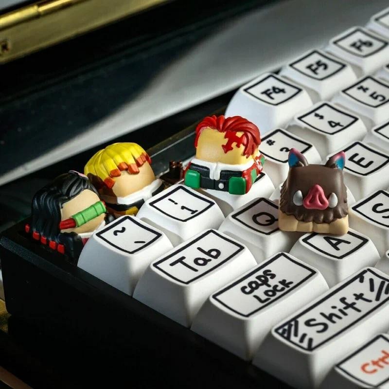 Jual Demon Slayer Anime Keycap Cute DIY Handmade Resin Keyboard Cap ...