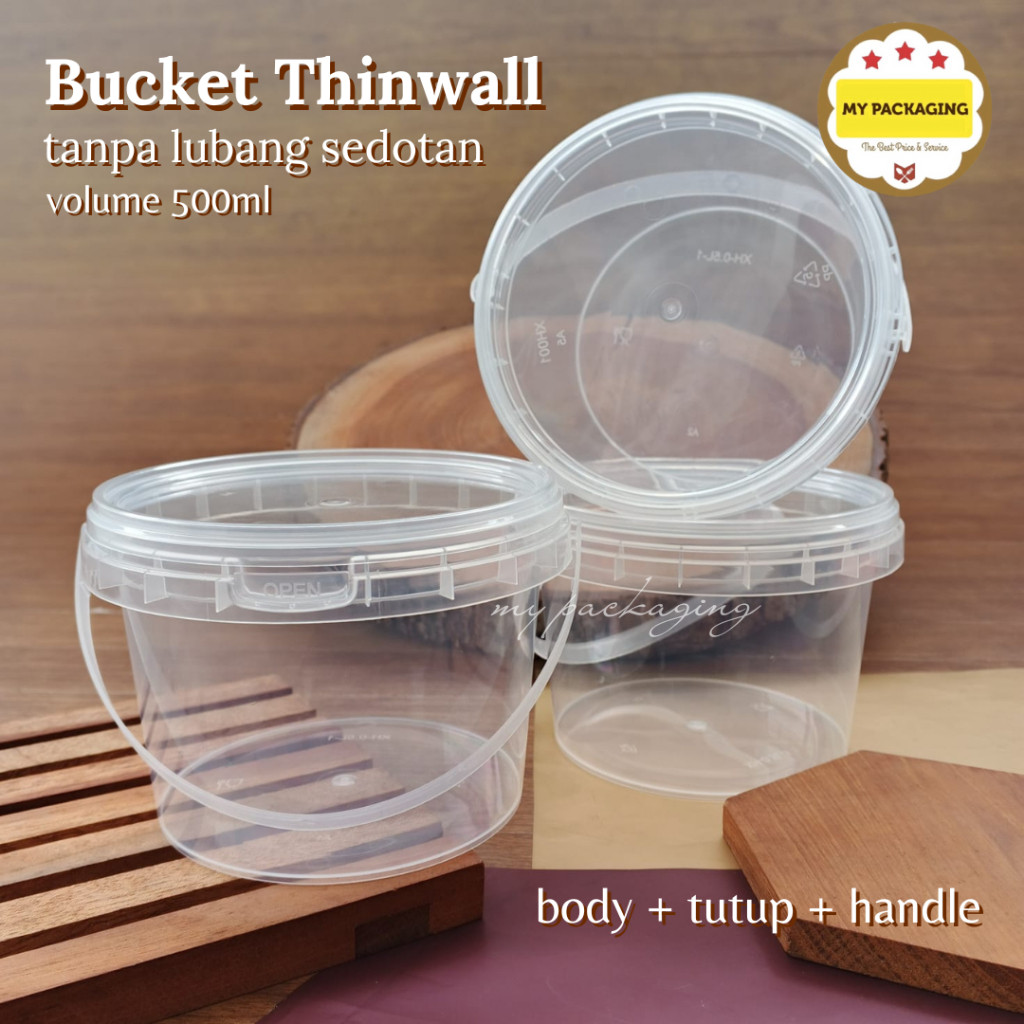 Jual Ember Bucket Thinwall 500 ml Tanpa Lubang Sedotan - Harga satuan ...