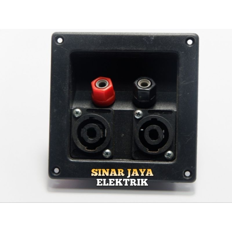 Jual Terminal box speaker biding/socket banana & 2 socket spikon ...