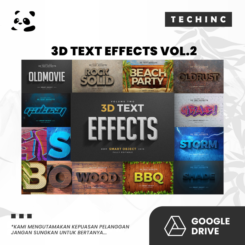 Jual 3D TEXT EFFECT VOL.2 | PHOTOSHOP | Shopee Indonesia