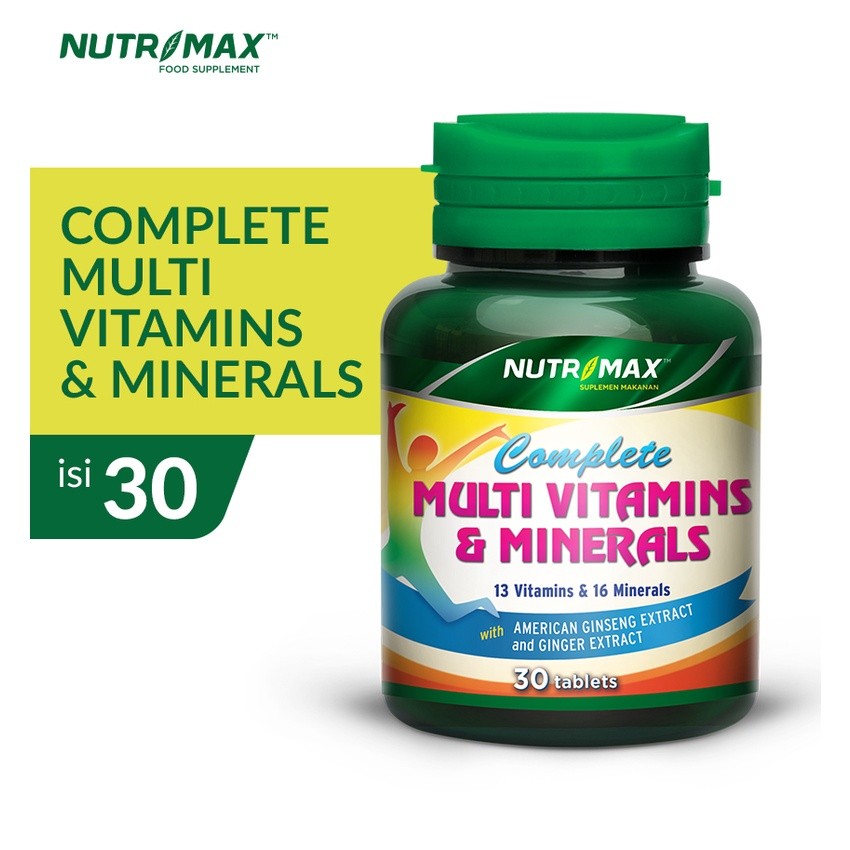 Jual Nutrimax Complete Multivitamins & Minerals Vitamin Ginseng Hipertensi Antioksidan Vitalitas ...