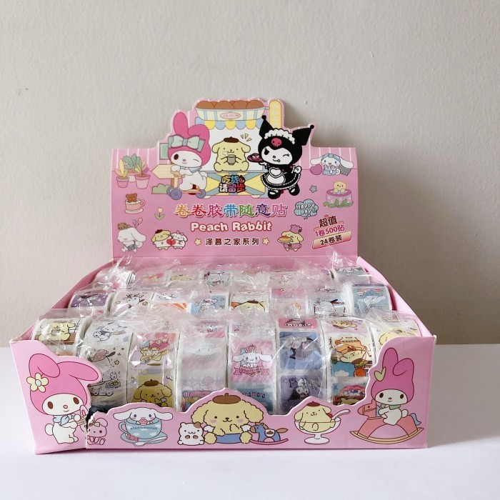 Jual Sticker Roll Sanrio Capybara Labubu Cute Girl Stiker Gulung 500pcs ...