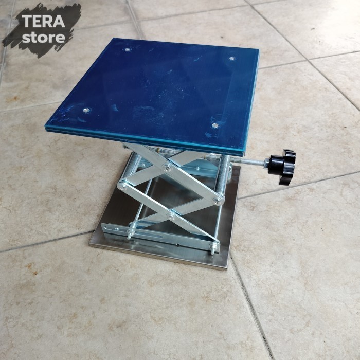 Jual stainles steel labjack 25 x 25 cm lab jack lift platform stand ...