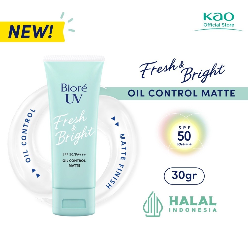 Jual Biore UV Fresh & Bright Oil Control Matte Sunscreen SPF 50+ PA ...