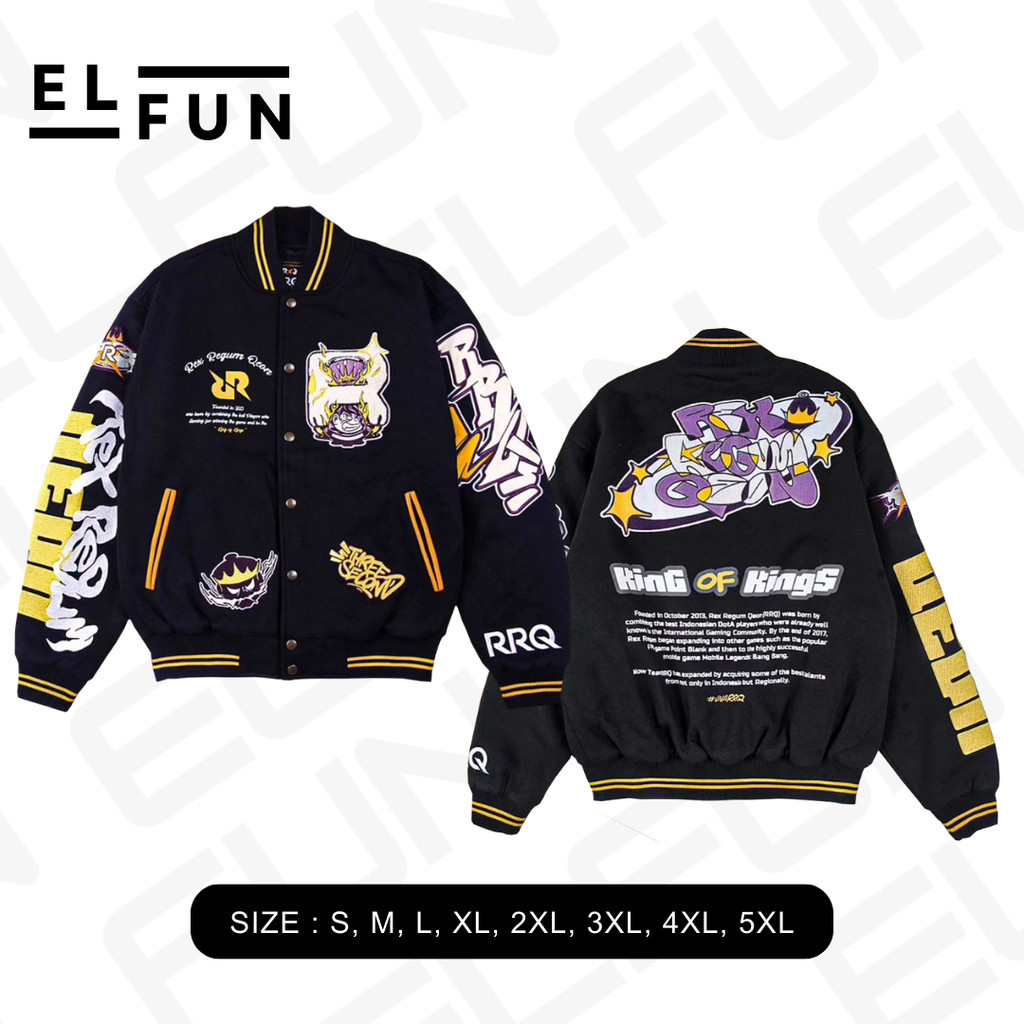 Jual jaket varsity RRQ "THE LEGACY" terbaru tahun 2024 Oversize XXXXL ...