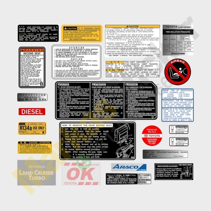 Jual Sticker Toyota Land Cruiser VX 80 Warning Set | Shopee Indonesia