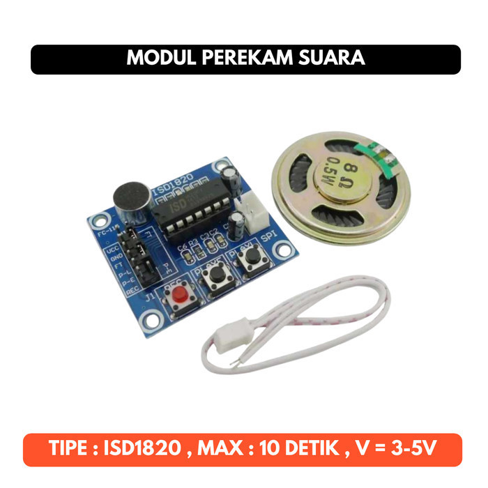 Jual ISD1820 Modul Perekam Suara Voice Module Sound Recording ...