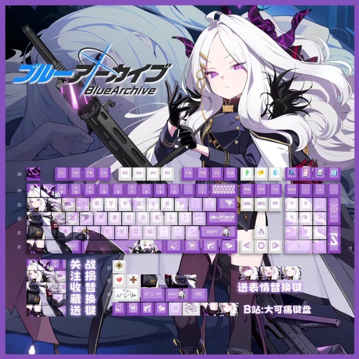 Jual Keycaps Mechanical Keyboard Anime Games Blue Archive 3 | Shopee ...