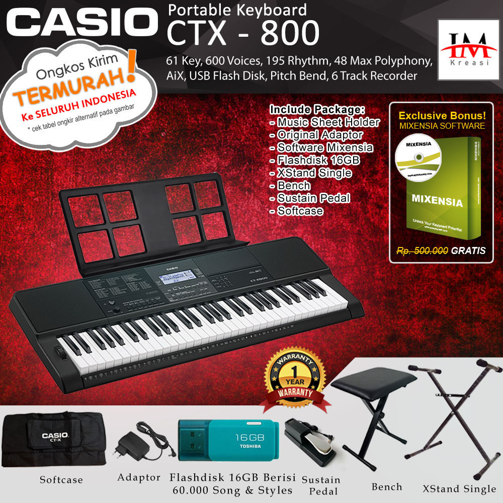 Jual PROMO SPESIAL AWAL BULAN SAMPAI AKHIR BULAN Keyboard Casio CTX-800 ...