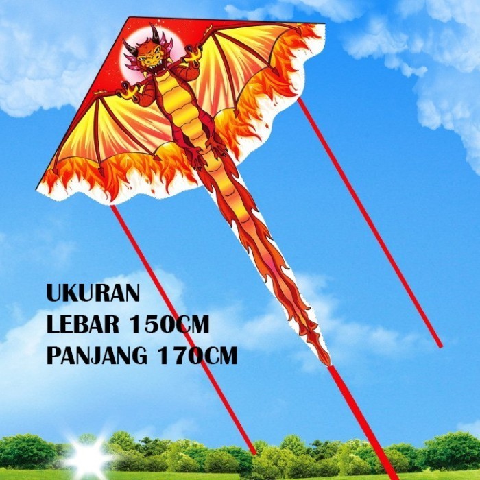 Jual Layangan / Layang Layang Naga - Kuning | Shopee Indonesia