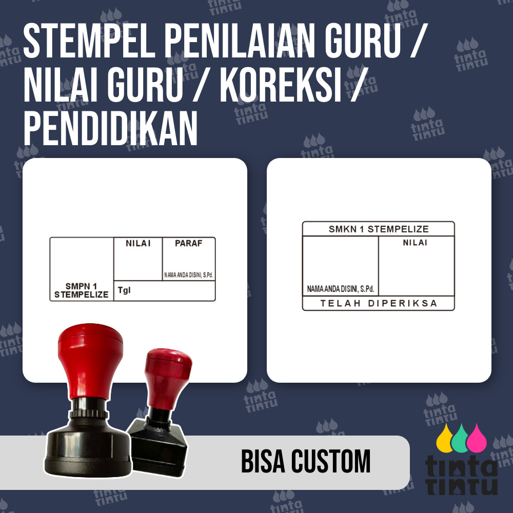 Jual Stempel Penilaian Guru / Nilai Guru / Koreksi / Pendidikan ...