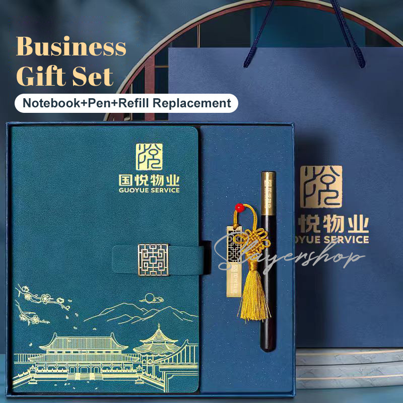 Jual Notebook Gaya Klasik Notebook Tebal Notebook A5 pena kotak hadiah ...