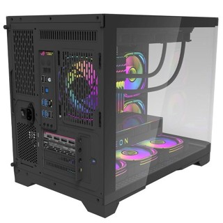 Jual CASING AIGO DARKFLASH ARC1 | Black / White Curve Fish Tank MATX ...