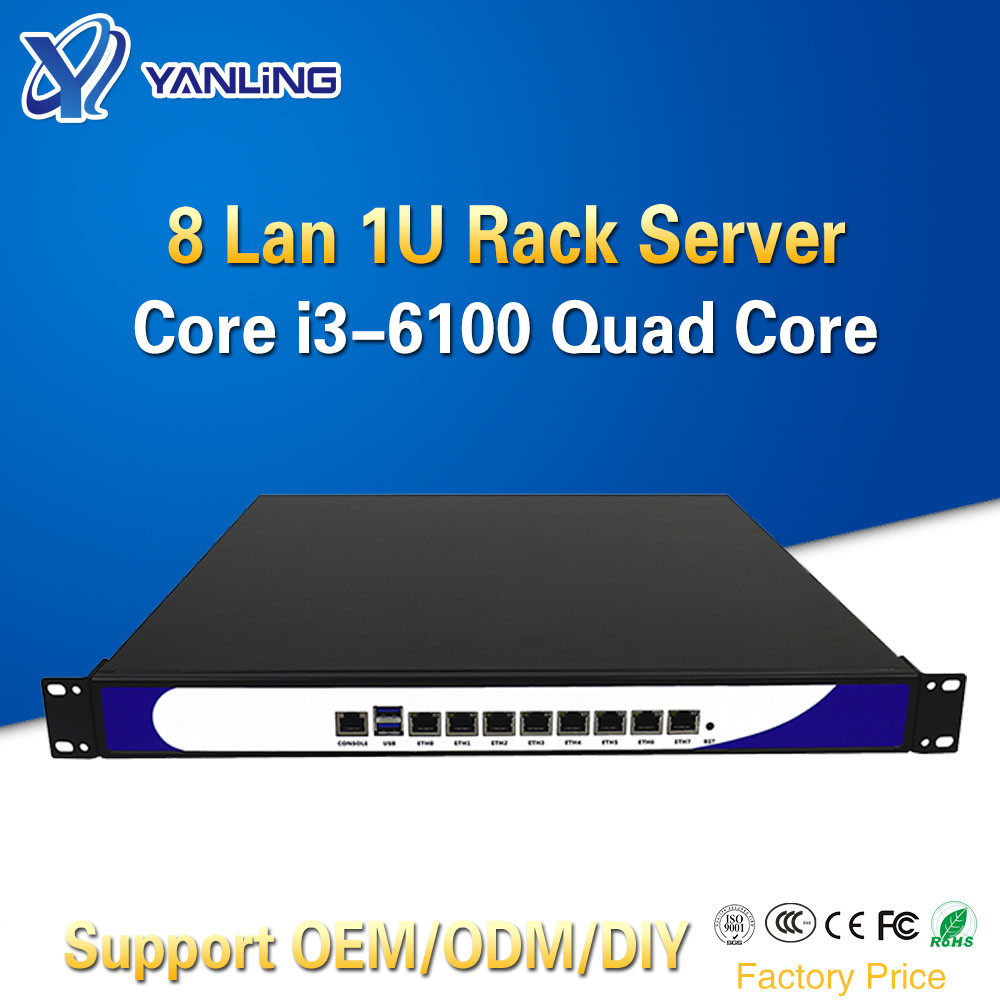 Jual Yanling New 1U Rack Server 8 Intel i211-AT Lan Network Security ...