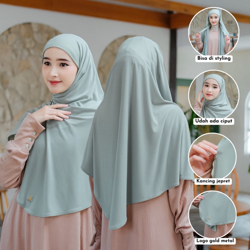 Jual Kyra JERSEY Jilbab instan plus inner / Jilbab Instan / Jilbab ...