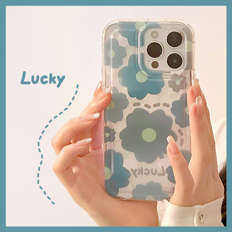 Jual Kelopak bunga berwarna biru besar transparansoft Case iPhone 15 ...