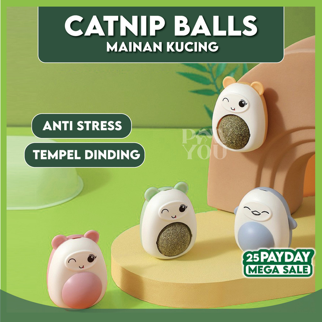 Jual Catnip Balls Anti Stress Tempel Karakter Penguin Tikus Camilan Kucing Mainan Cat | Shopee ...