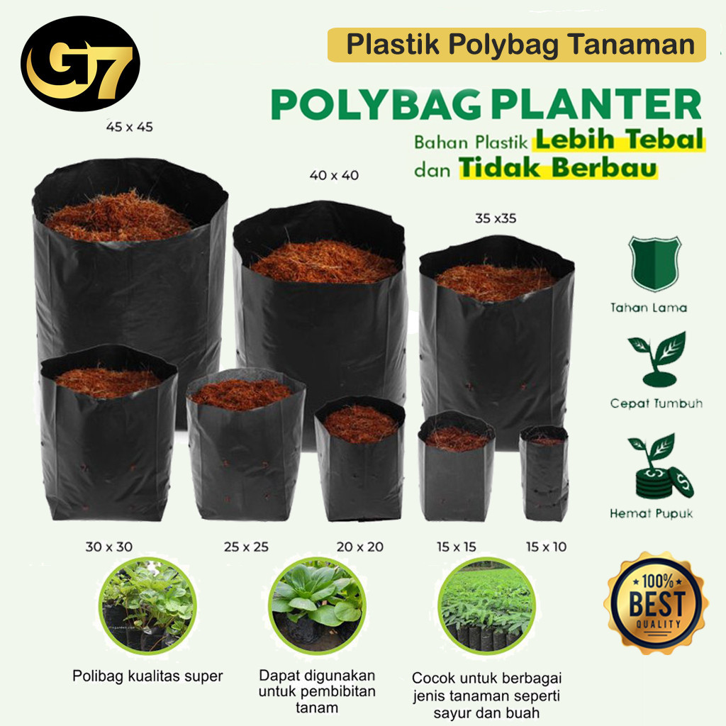 Jual Plastik Tanaman Polibag Kuat Tebal Plasti Polybag Tanaman Ukuran ...