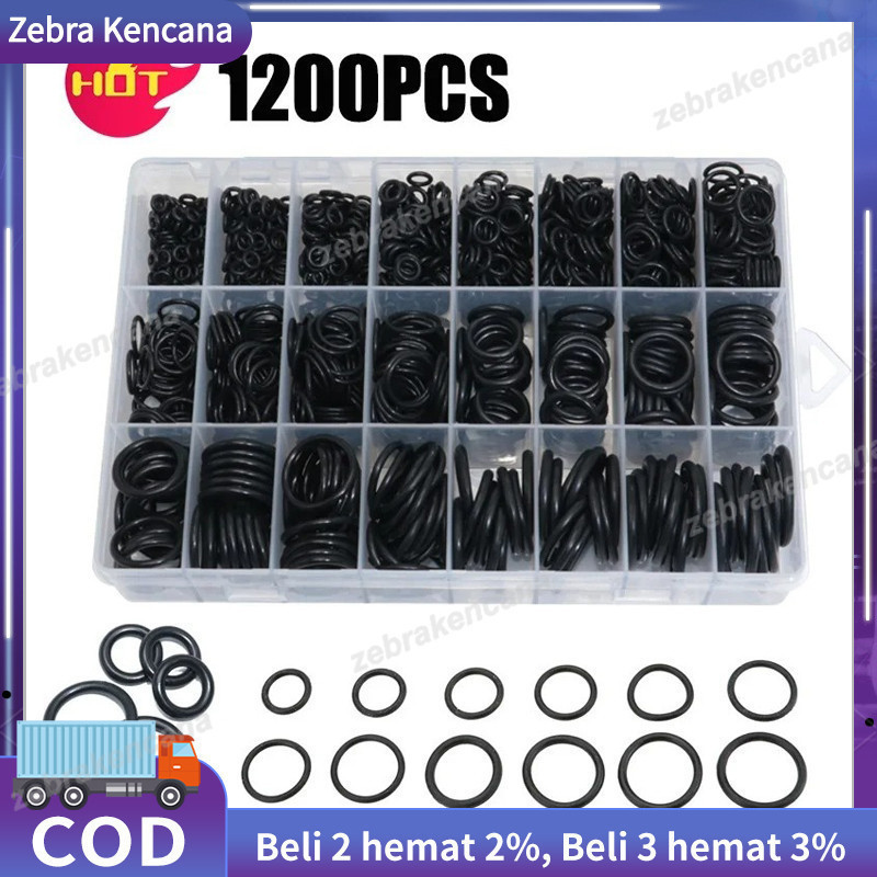 Jual Karet Rubber O Ring Seal Tightening 1200 PCS O Ring Kit Rubber O Rings Karet Sil for ...