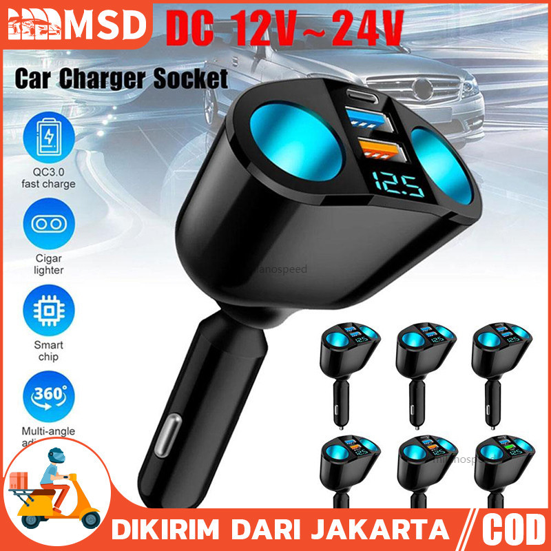 Jual Pemancar FM Bluetooth 5.0 Soket 12V Pemisah Pemantik Rokok Adaptor ...