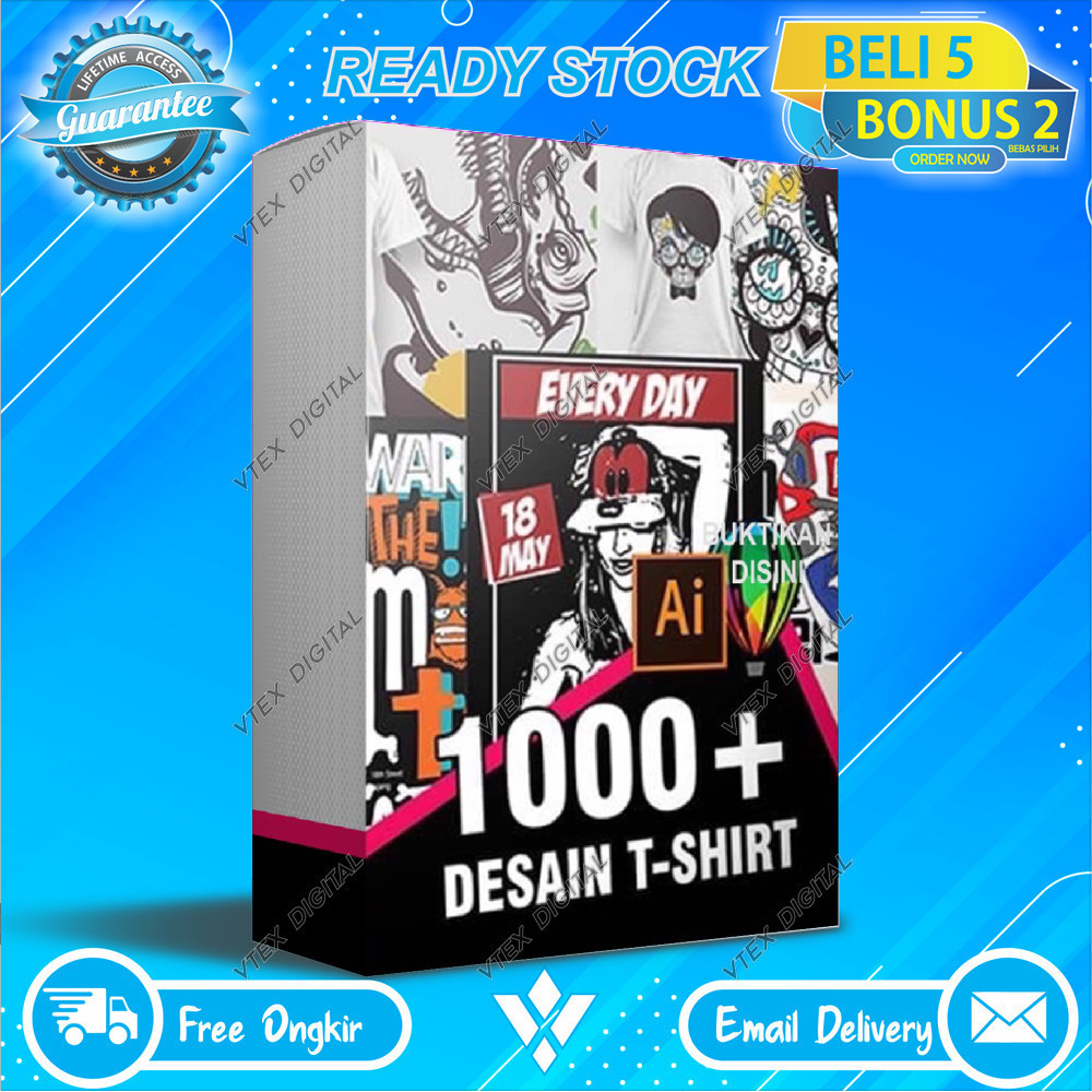 Jual [221] DESAIN TEMPLATE KAOS DISTRO Koleksi 1000 Design Format Cdr ...