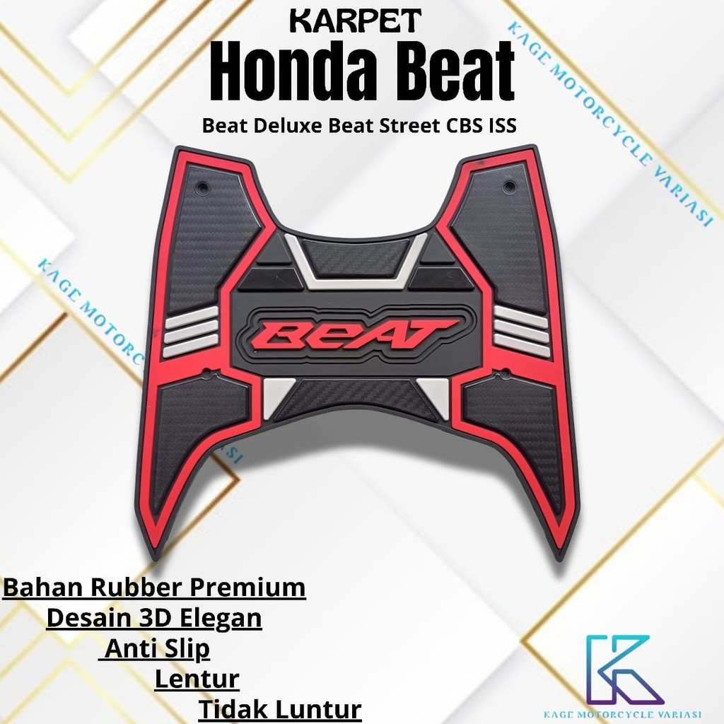 Jual Karpet Pijakan Kaki Honda Beat Deluxe Street CBS ISS Esp 2020 2021 2022 2023 2024 Full ...