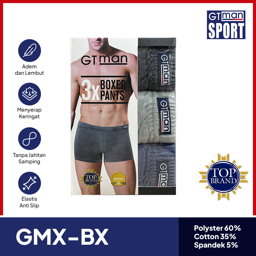 Jual Celana Dalam Pria GT MAN GMX-BX Isi 3 Pcs - Boxer Men Underwear ...