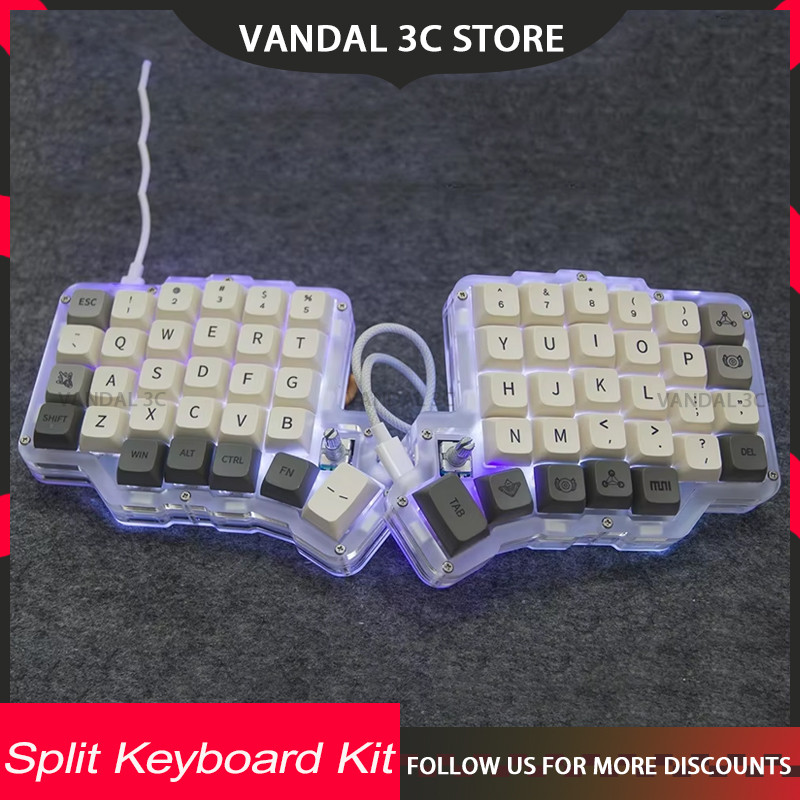 Jual Split Mechanical Keyboard Kit 58 Keys Hot swap PC With Knob ...