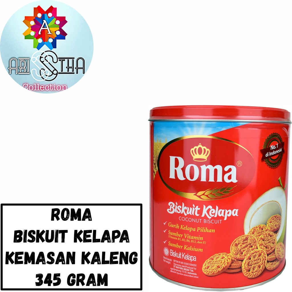 Jual Roma Biskuit Kelapa Kemasan Kaleng 345 Gram | Shopee Indonesia