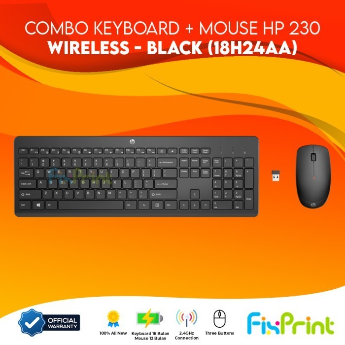 Jual Combo Keyboard + Mouse Wireless HP 330 Combo Keyboard Plus Mouse ...