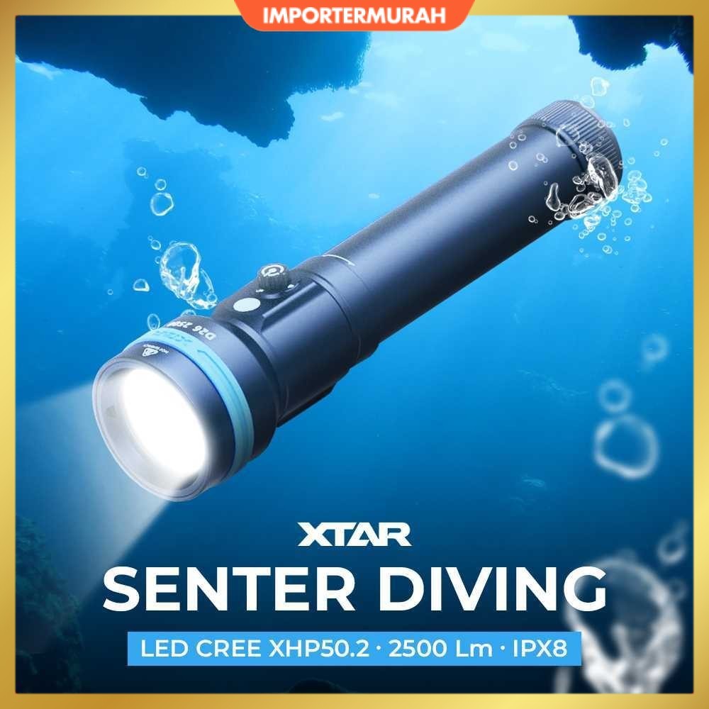 Jual Senter Diving LED CREE XHP50.2 2500 Lumens IPX8 Long Version ...
