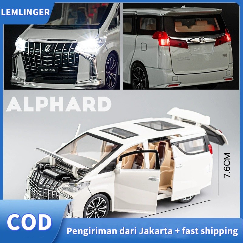 Jual 【LEMLINGER】Mainan mobil Toyota Alphard Alpha model kereta suara ...