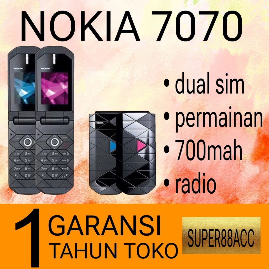 Jual HANDPHONE NOKIA JADUL 7070 DUAL SIM TERBARU DAN MURAH BERGARANSI 1 ...