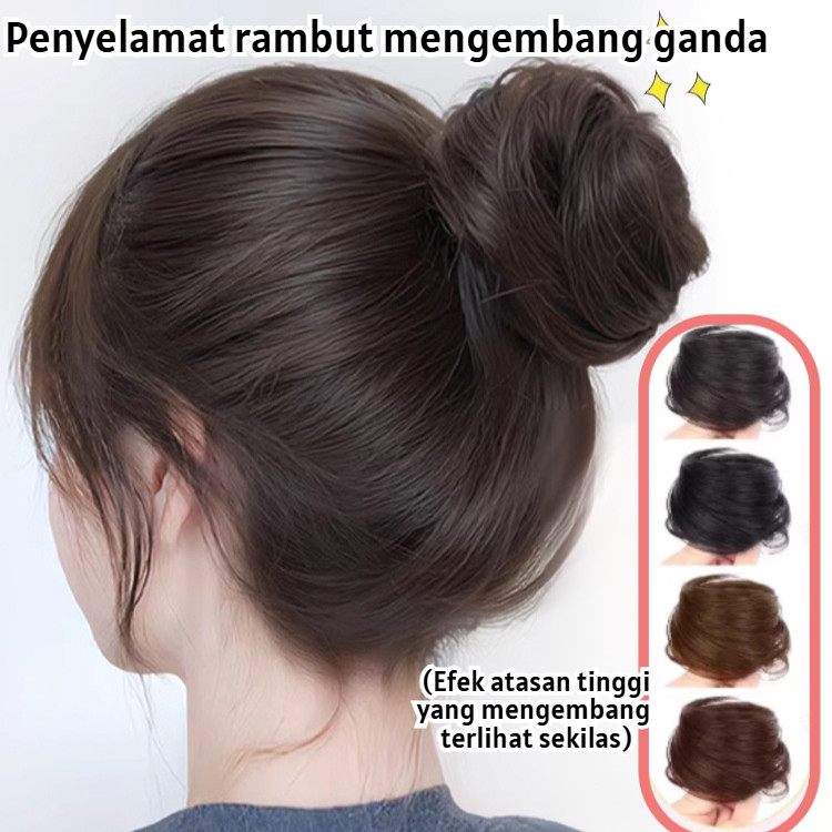 Jual 【Kirim dalam 24 jam】[Rambut Asli]Aksesoris Rambut/ Hair Bun/ Cepol ...