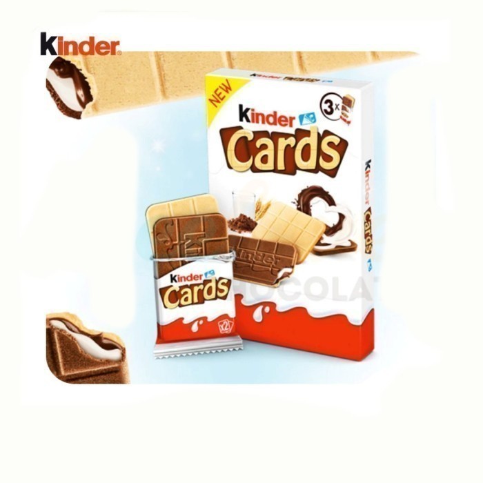 Jual Coklat KINDER Cards T3 isi 3 packs (6 pcs) 76.8gram asal Eropa ...