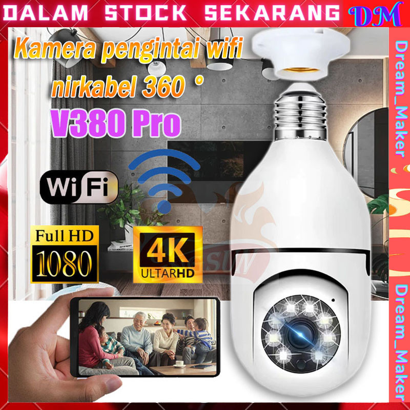 Jual Camera CCTV Lampu V380 Pro 8MP Kamera CCTV Lampu CCTV Kamera Cctv ...
