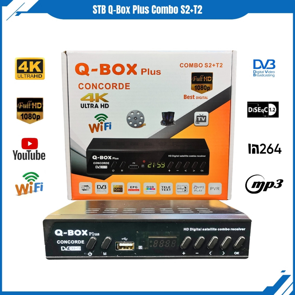 Jual SET TOP BOX Digital Combo DVB S2 + T2 Wifi STB Antena Super HD ...