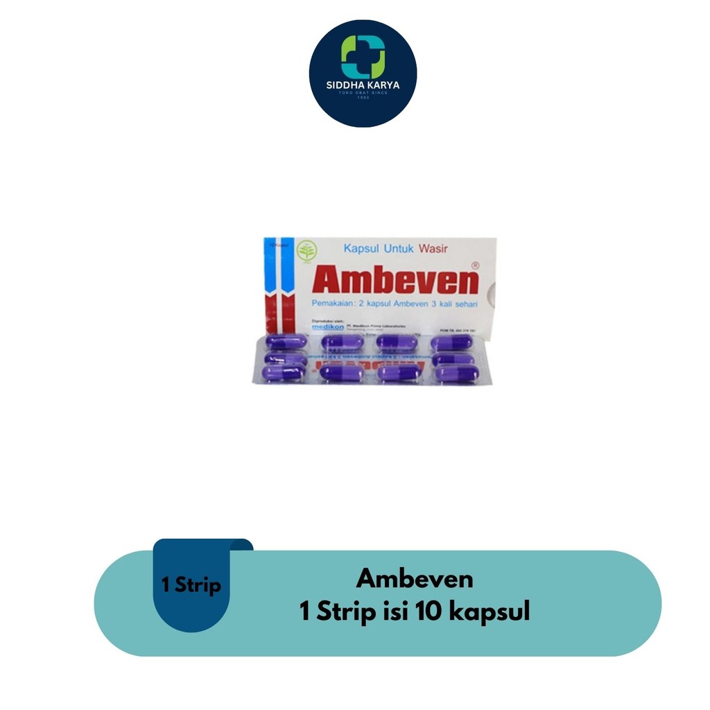 Jual Ambeven 1 strip isi 10 kapsul obat wasir | Shopee Indonesia