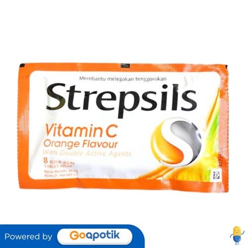 Jual Strepsils Vitamin C Orange Flavour Sachet 8 Butir | Shopee Indonesia