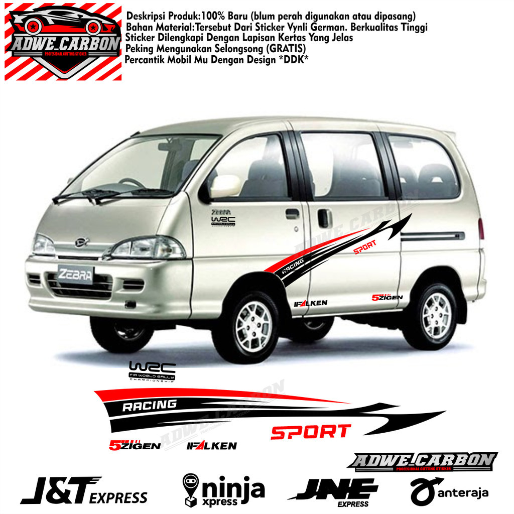 Jual Stiker Mobil Daihatsu Zebra Espass sticker cuttingTerbaru | Shopee ...