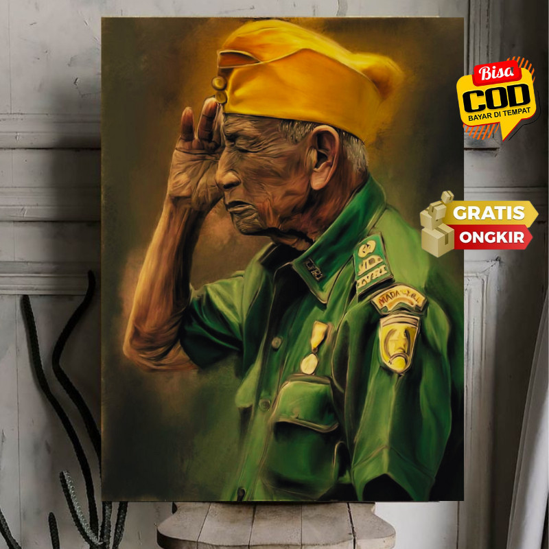 Jual Poster Gambar Veteran Sedang Hormat Hiasan Dinding | Shopee Indonesia